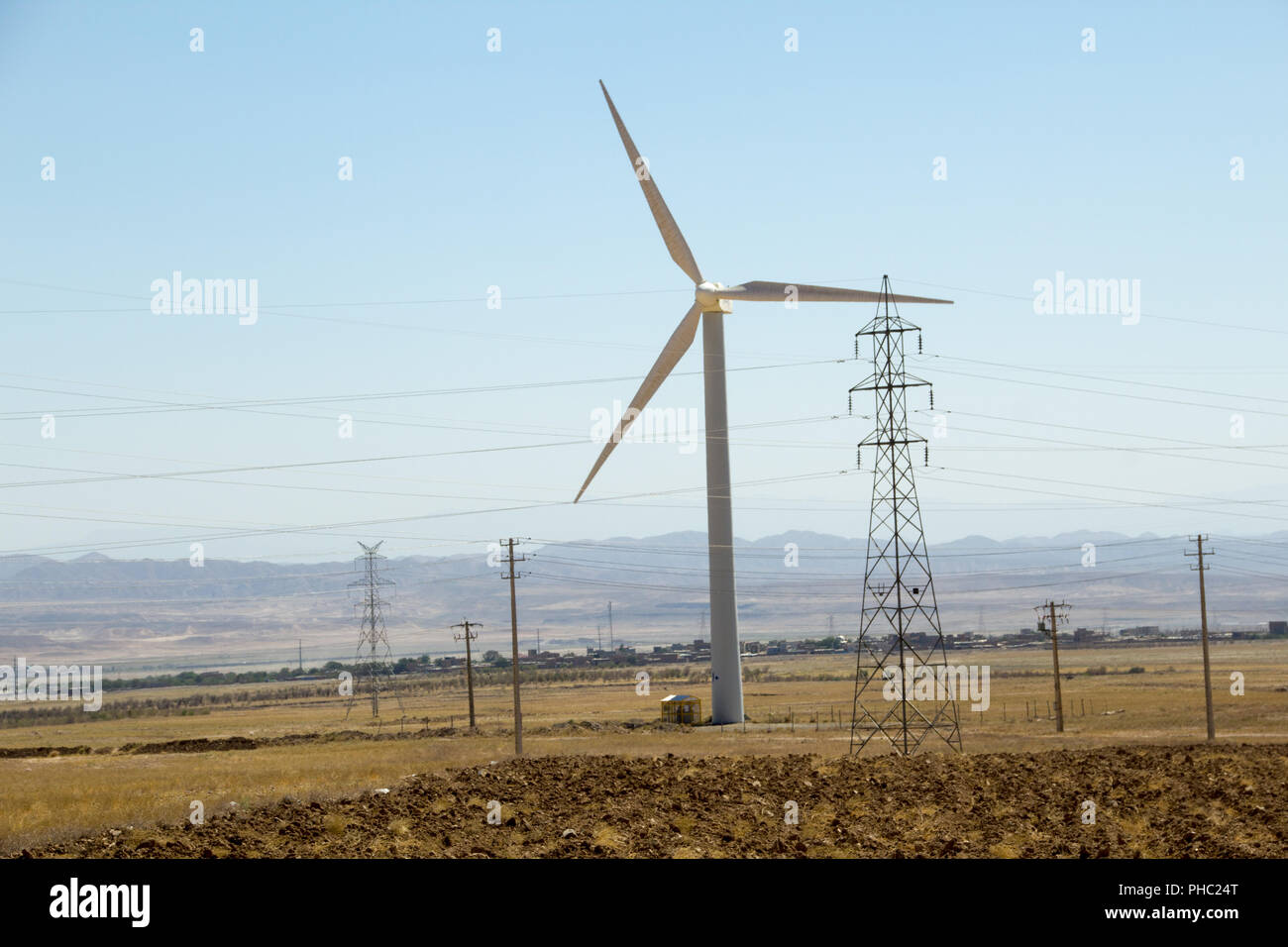 photo for fields of wind turbines in nishapur city in Islamic Republic ...