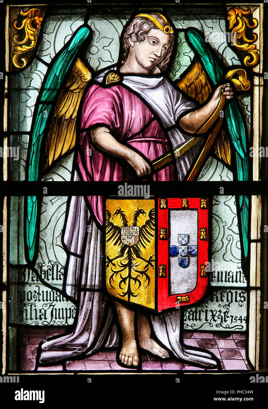 Stained Glass in the Basilica of the Holy Blood in Bruges, Belgium ...