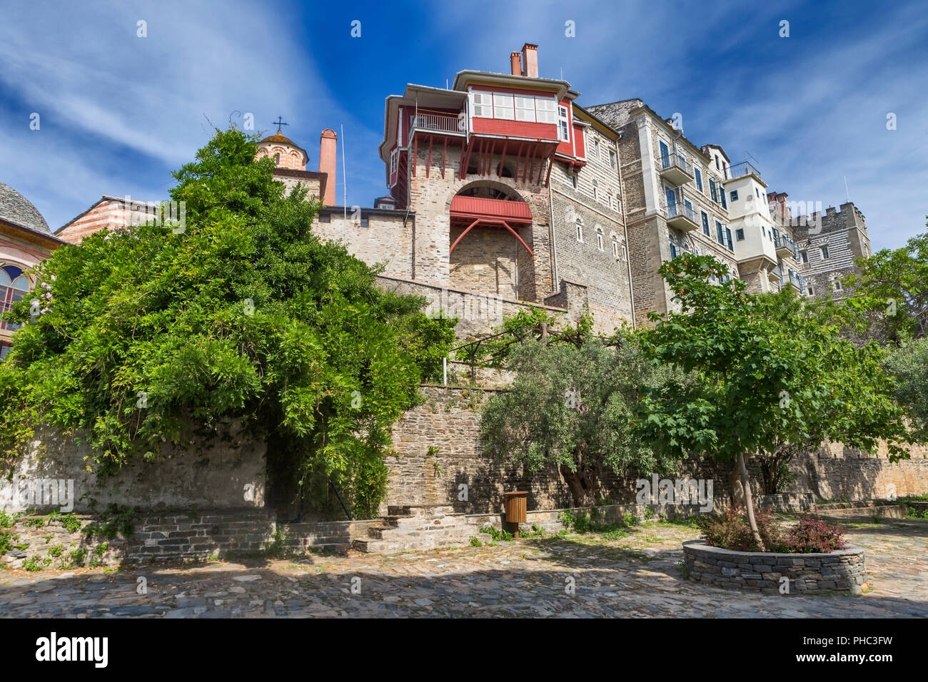 Vatopedi monastery, Mount Athos, Athos peninsula, Greece Stock Photo ...