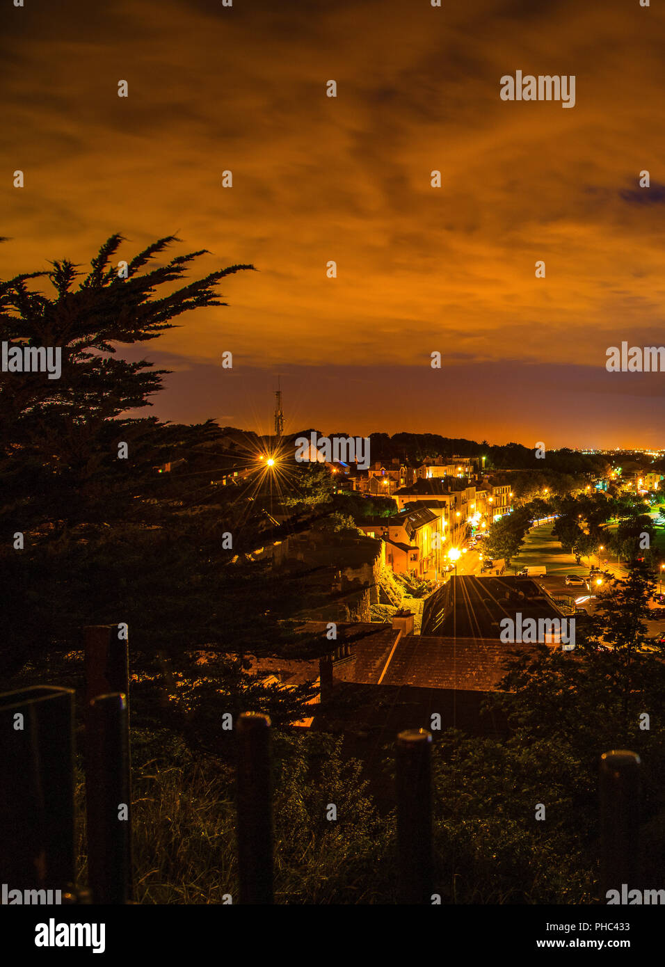 Martello Tower Night Stock Photo - Alamy