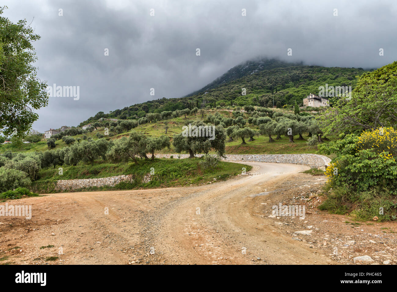 Landscape, Mount Athos, Athos peninsula, Greece Stock Photo - Alamy