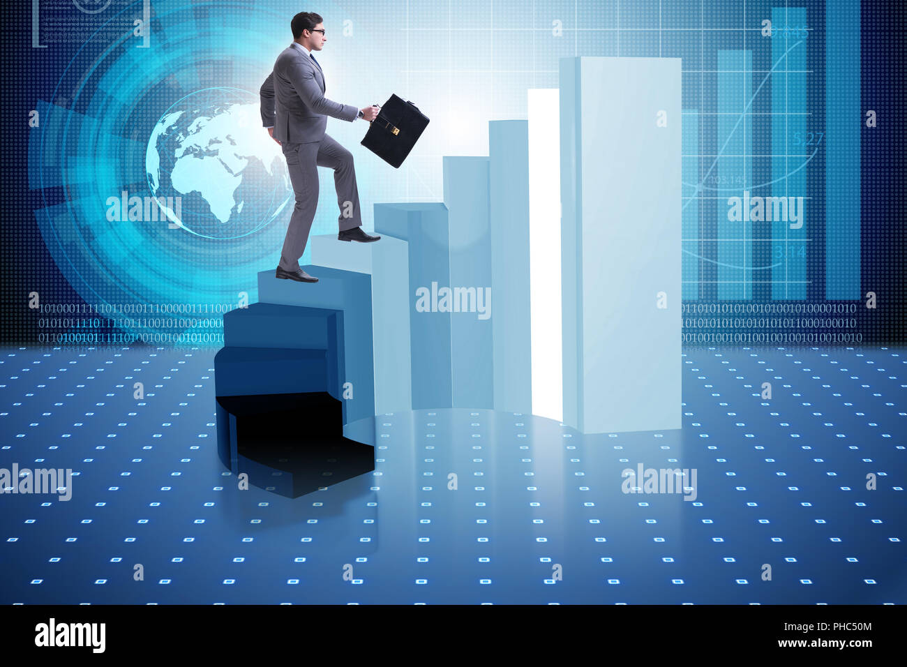 Career development with stairs in business concept Stock Photo - Alamy