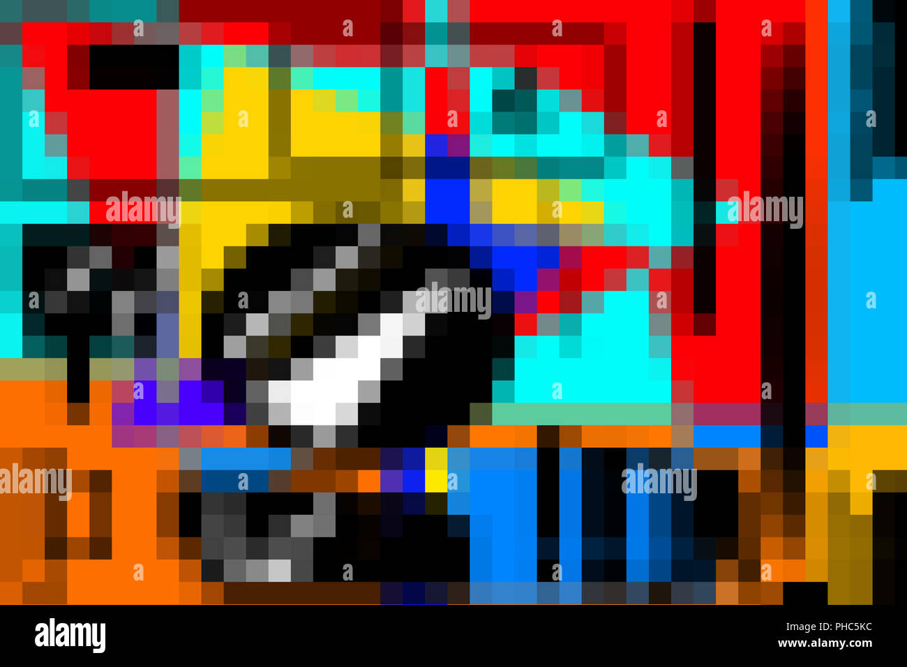 Abstract Geometric Pixel Art Stock Photo - Alamy