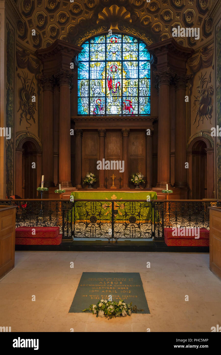 Tomb of St Alphege, St Alphege's church, Greenwich, London, England, UK ...