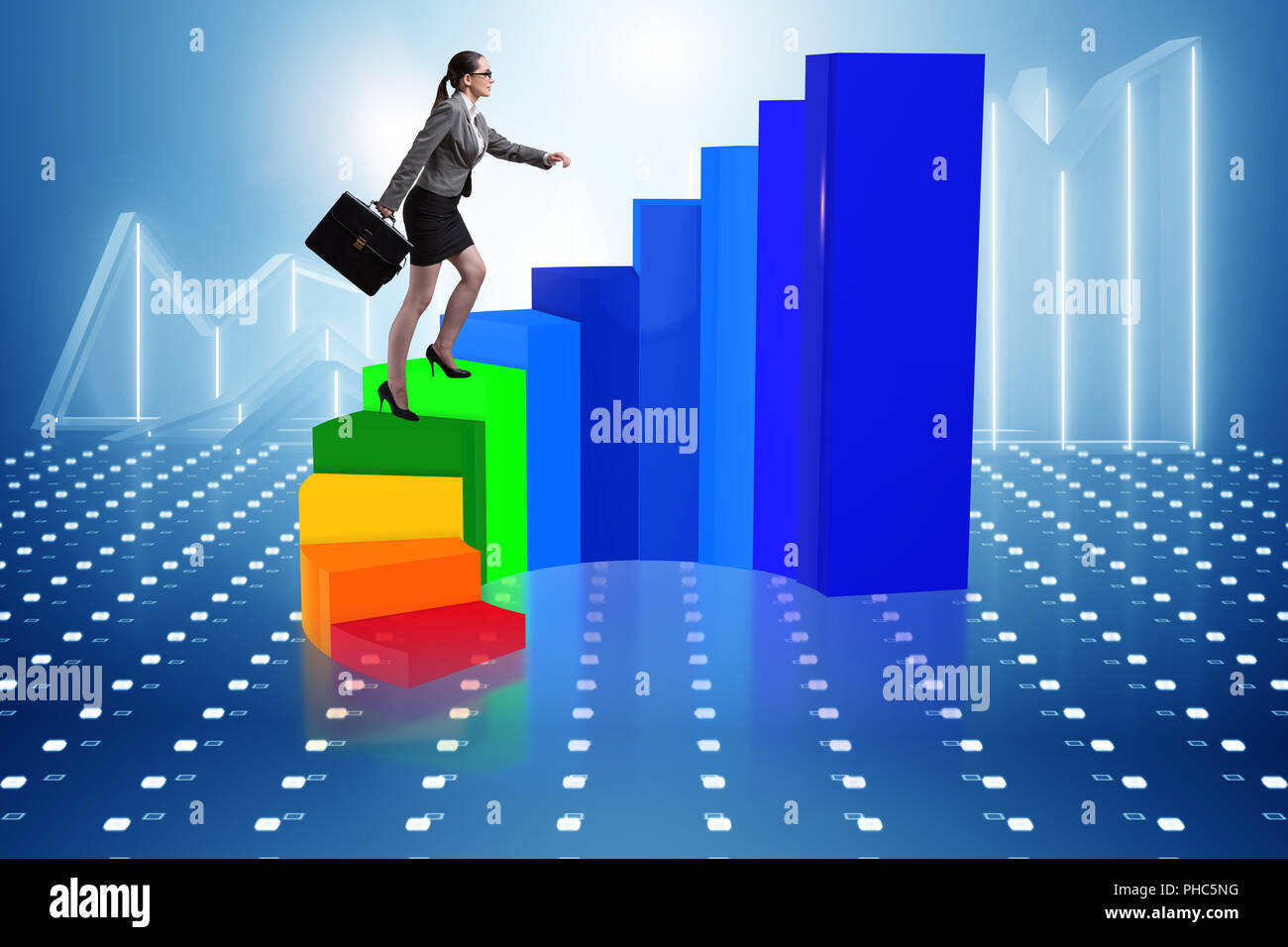 Career development with stairs in business concept Stock Photo - Alamy