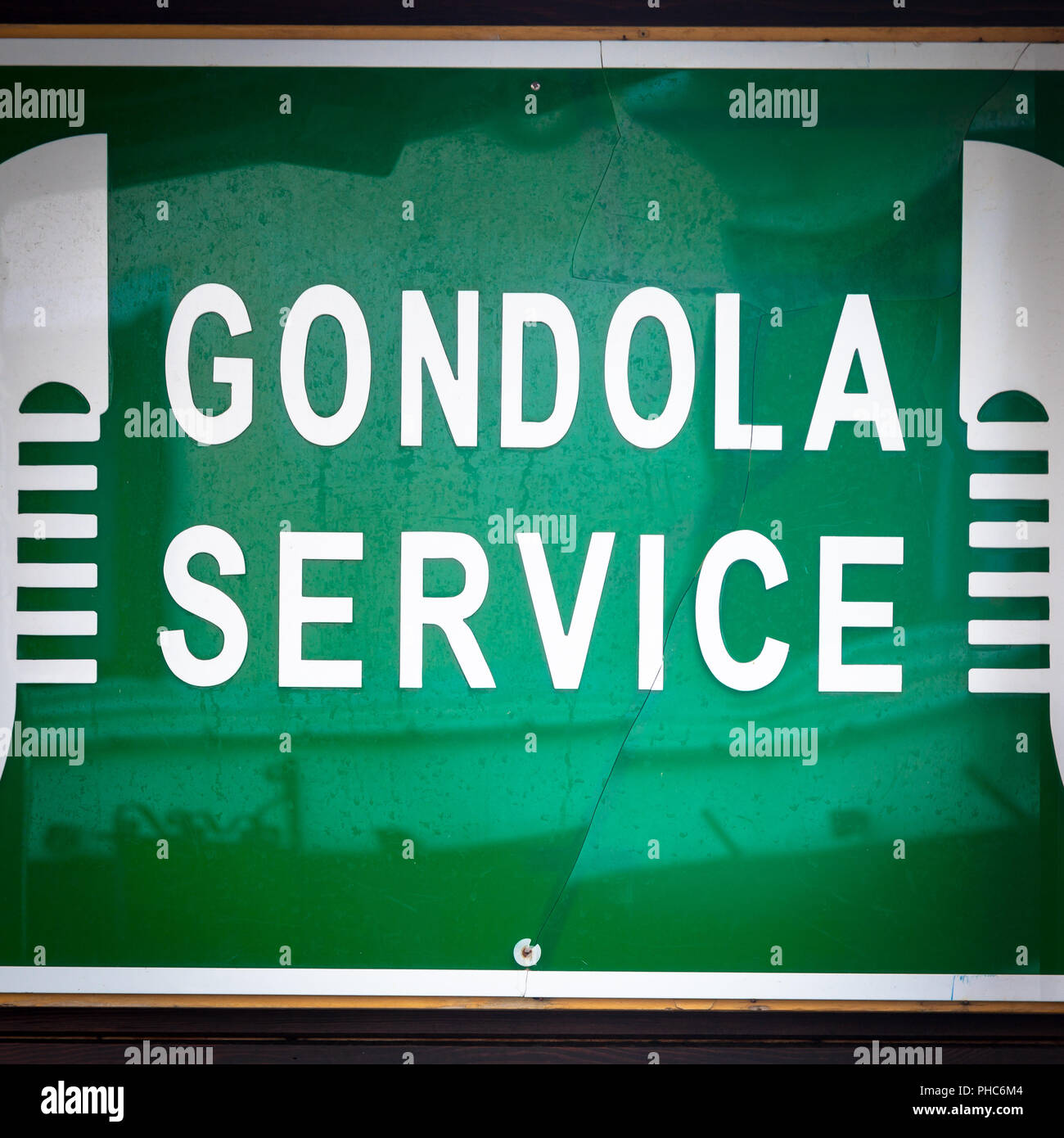 Gondola Service Sign Stock Photo - Alamy
