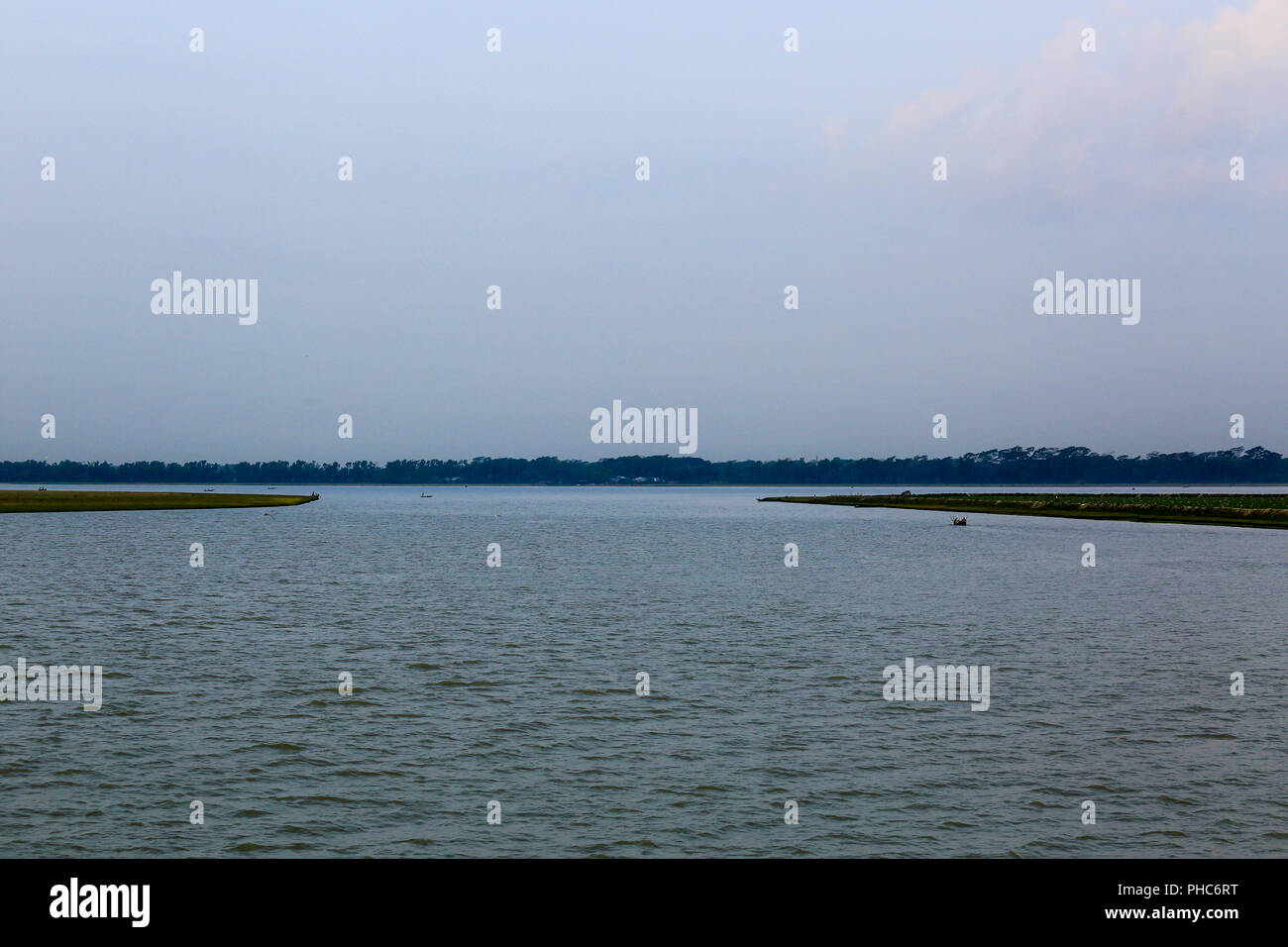 Agricultural field on the bank of Tetulia River. Patuakhali, Bangladesh ...