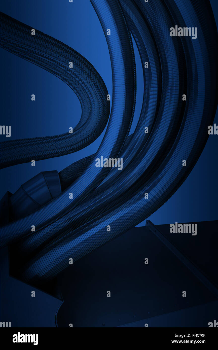 Technical plant, Duplex blue Stock Photo - Alamy