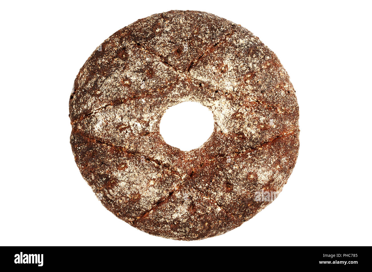 finnish round rye bread on a white Stock Photo - Alamy