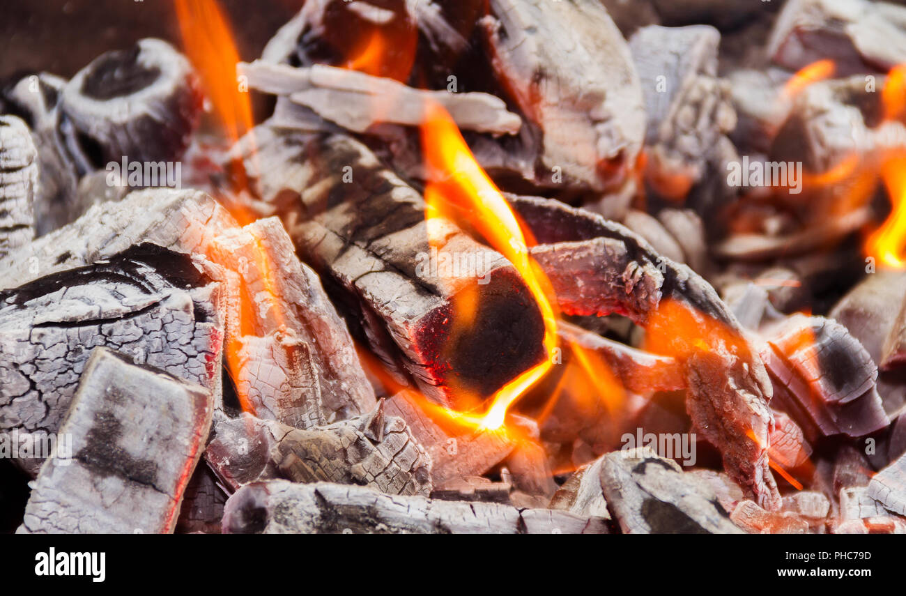 The flames and coals of fire Stock Photo - Alamy