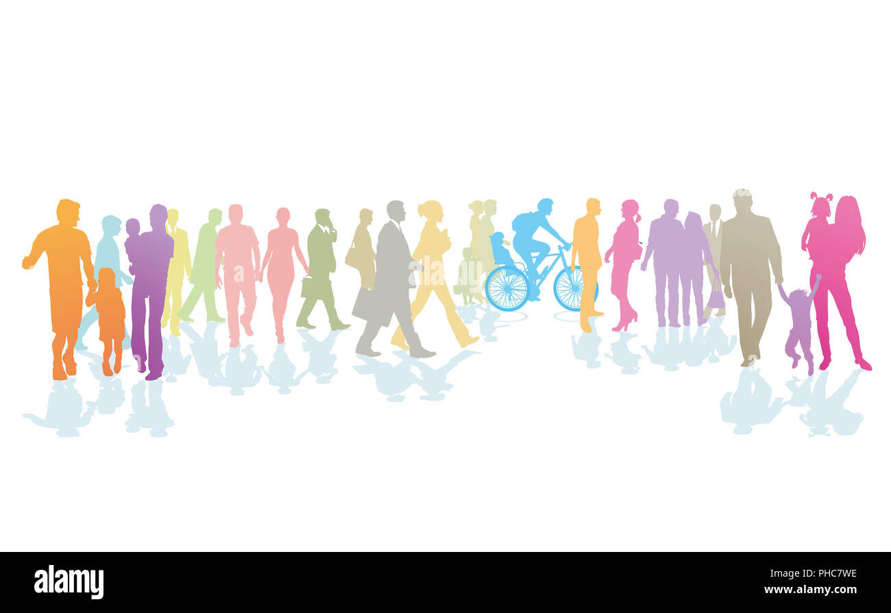 colorful people and crowd Stock Photo - Alamy