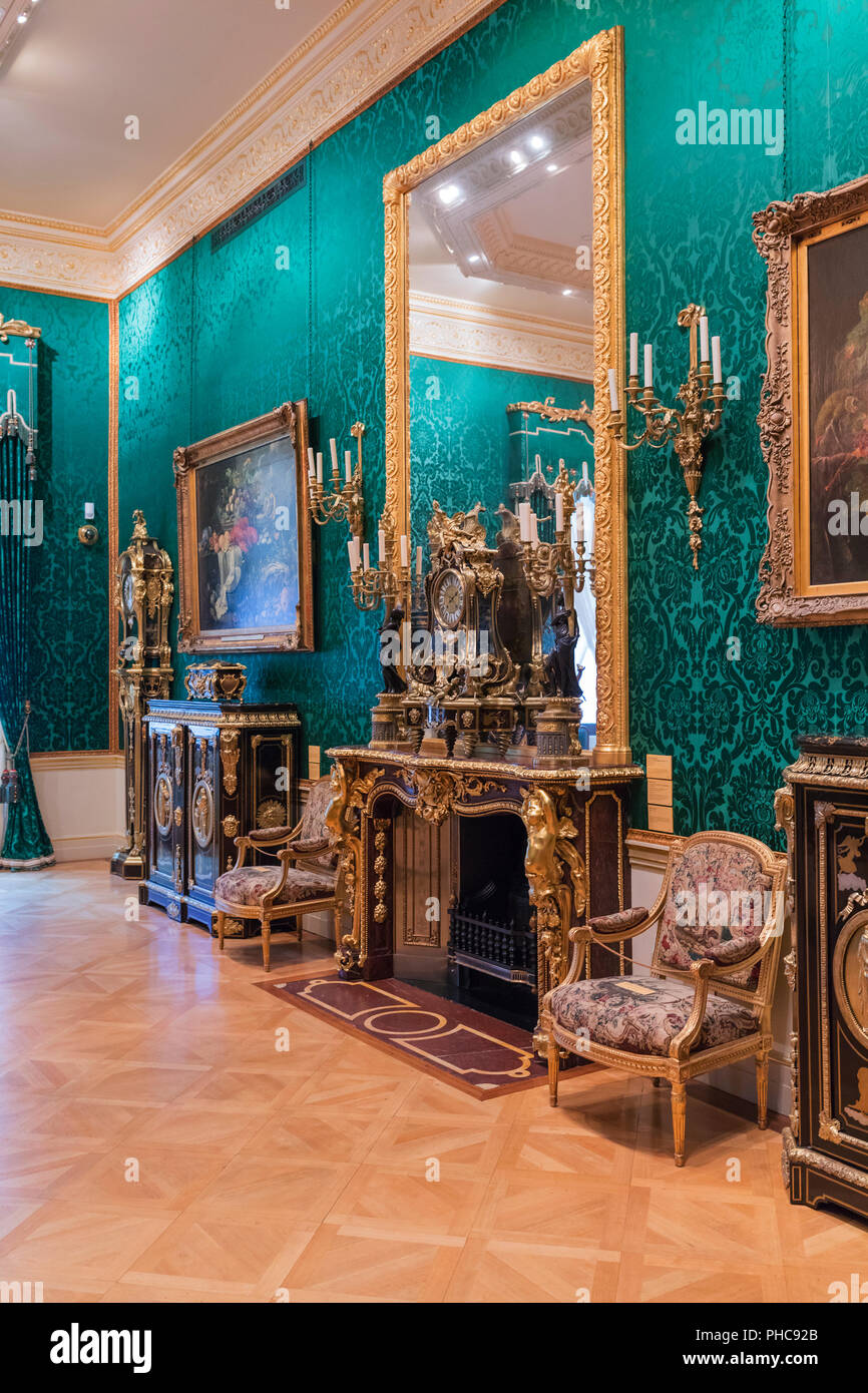 The Wallace Collection interior, London, England, UK Stock Photo - Alamy