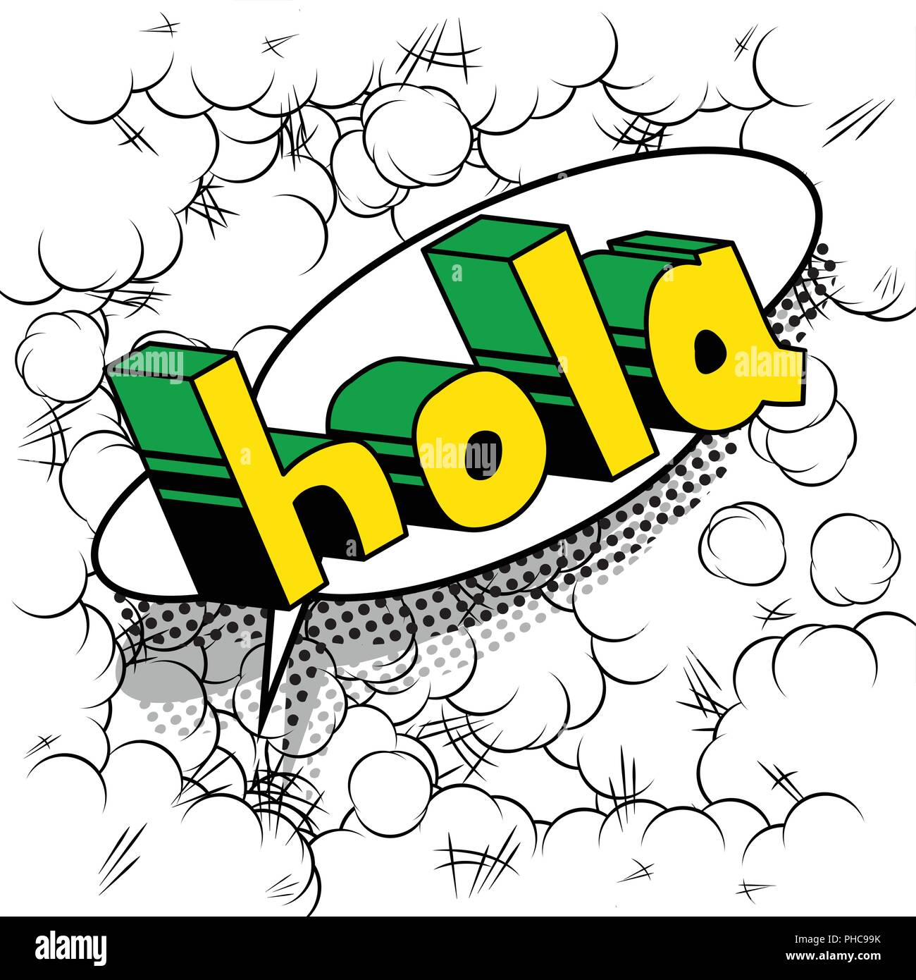 Hello spanish Stock Vector Images - Alamy