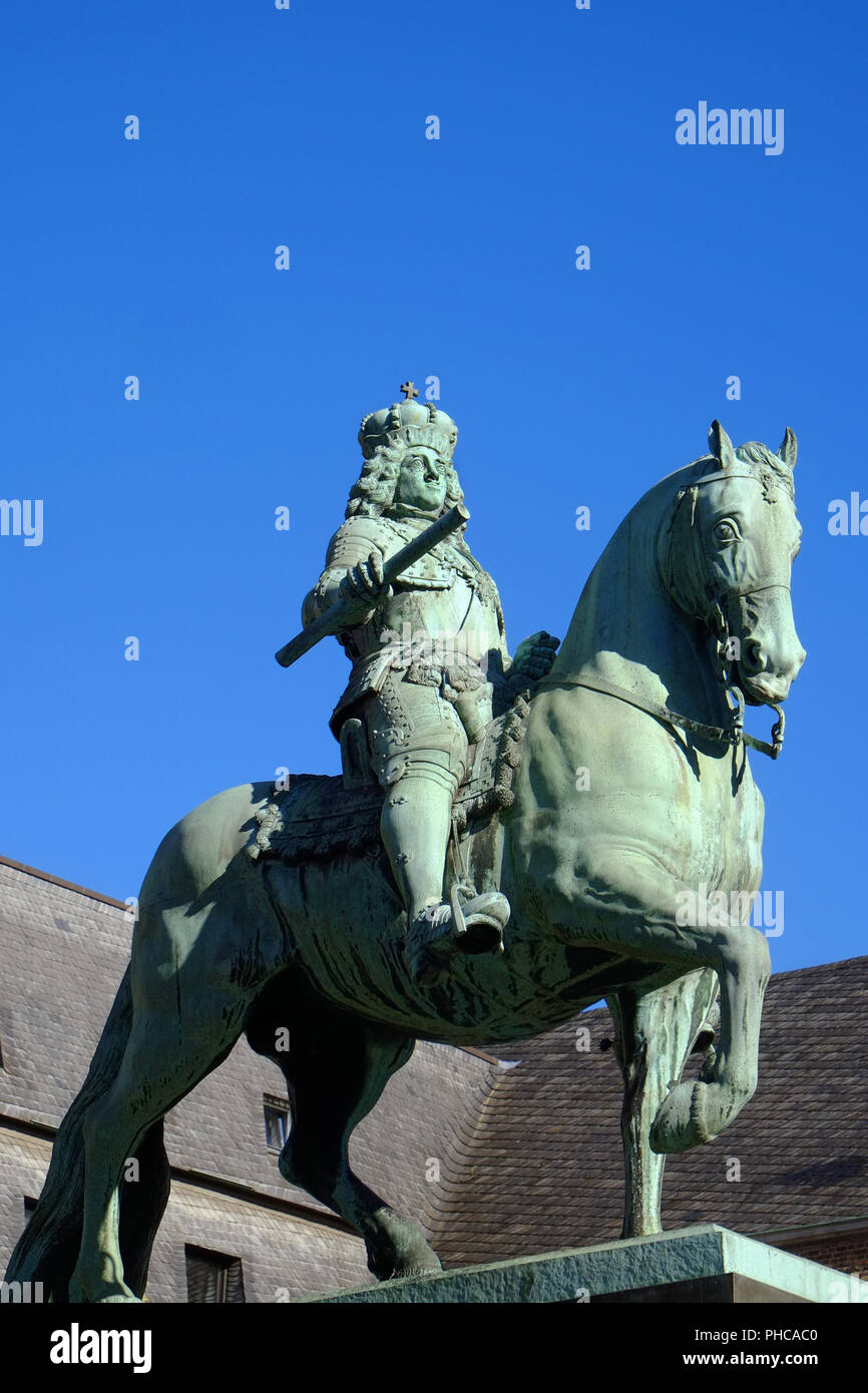 Jan Wellem Monument, Dusseldorf Stock Photo - Alamy