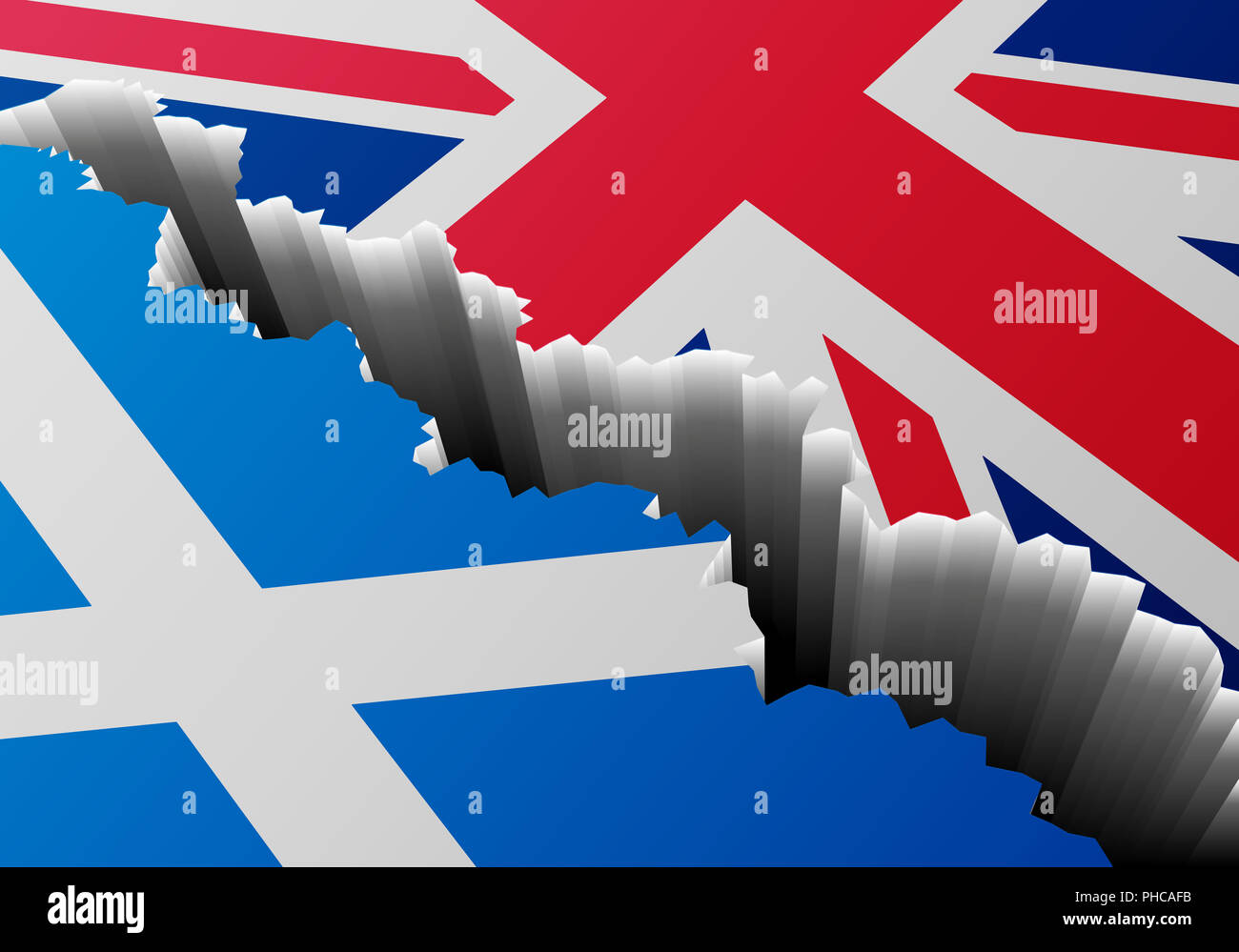 Deep Crack Scotland UK Stock Photo - Alamy