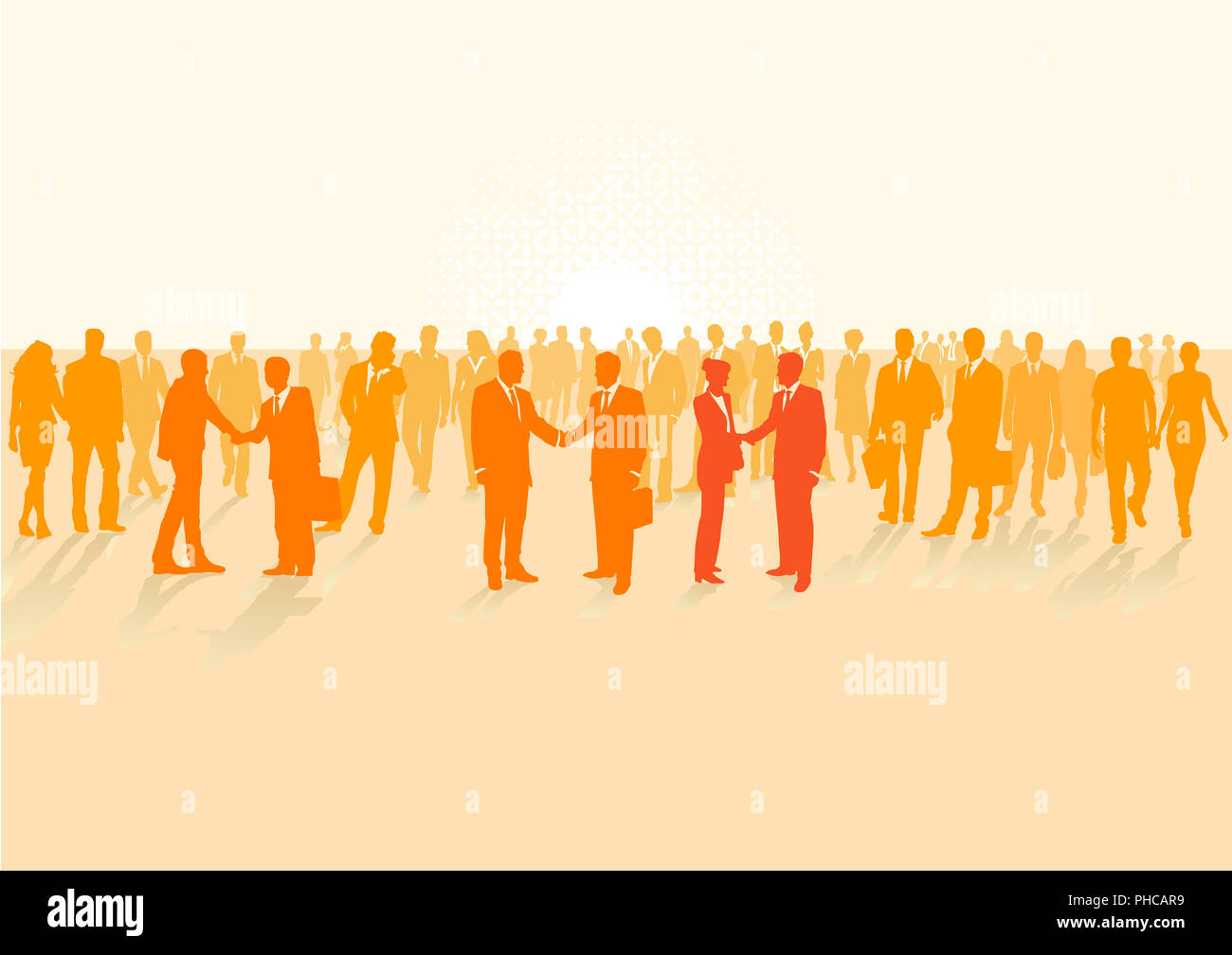 Meeting welcome, conference discussion, illustration Stock Photo - Alamy