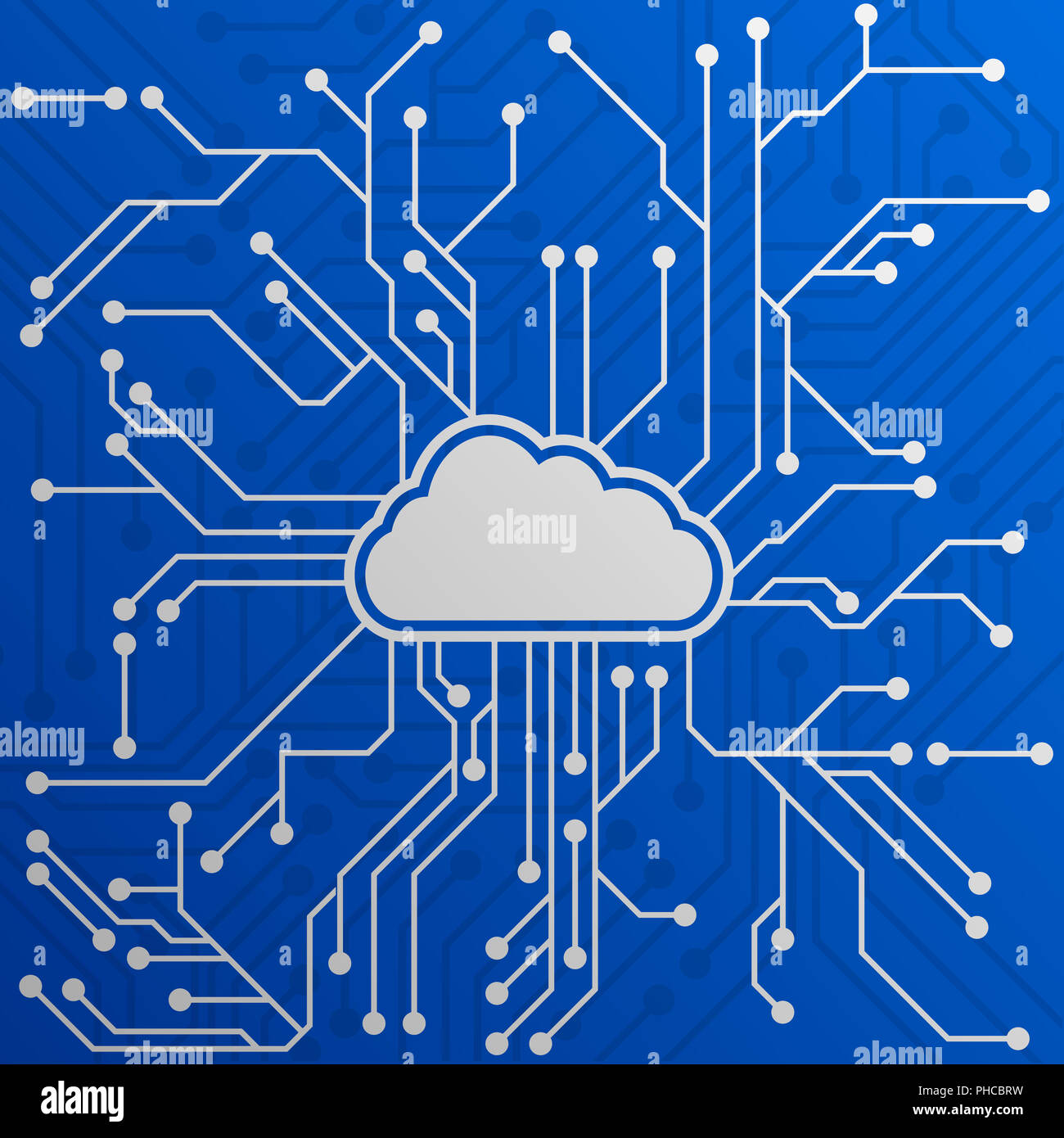 Circuit cloud digital connection hi-res stock photography and images ...