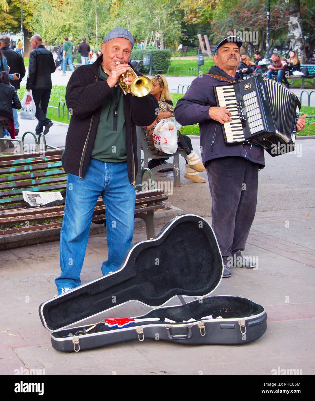Group Street Musicians Band Playing High Resolution Stock Photography ...