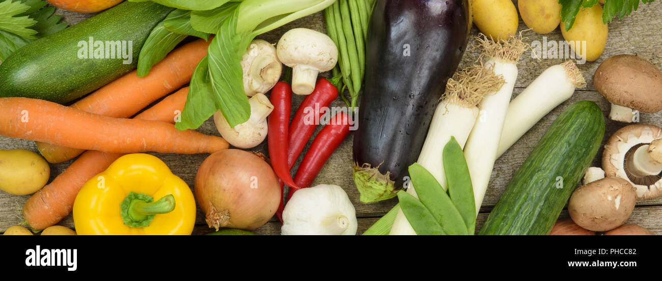 Panorama fresh fruits vegetables hi-res stock photography and images ...