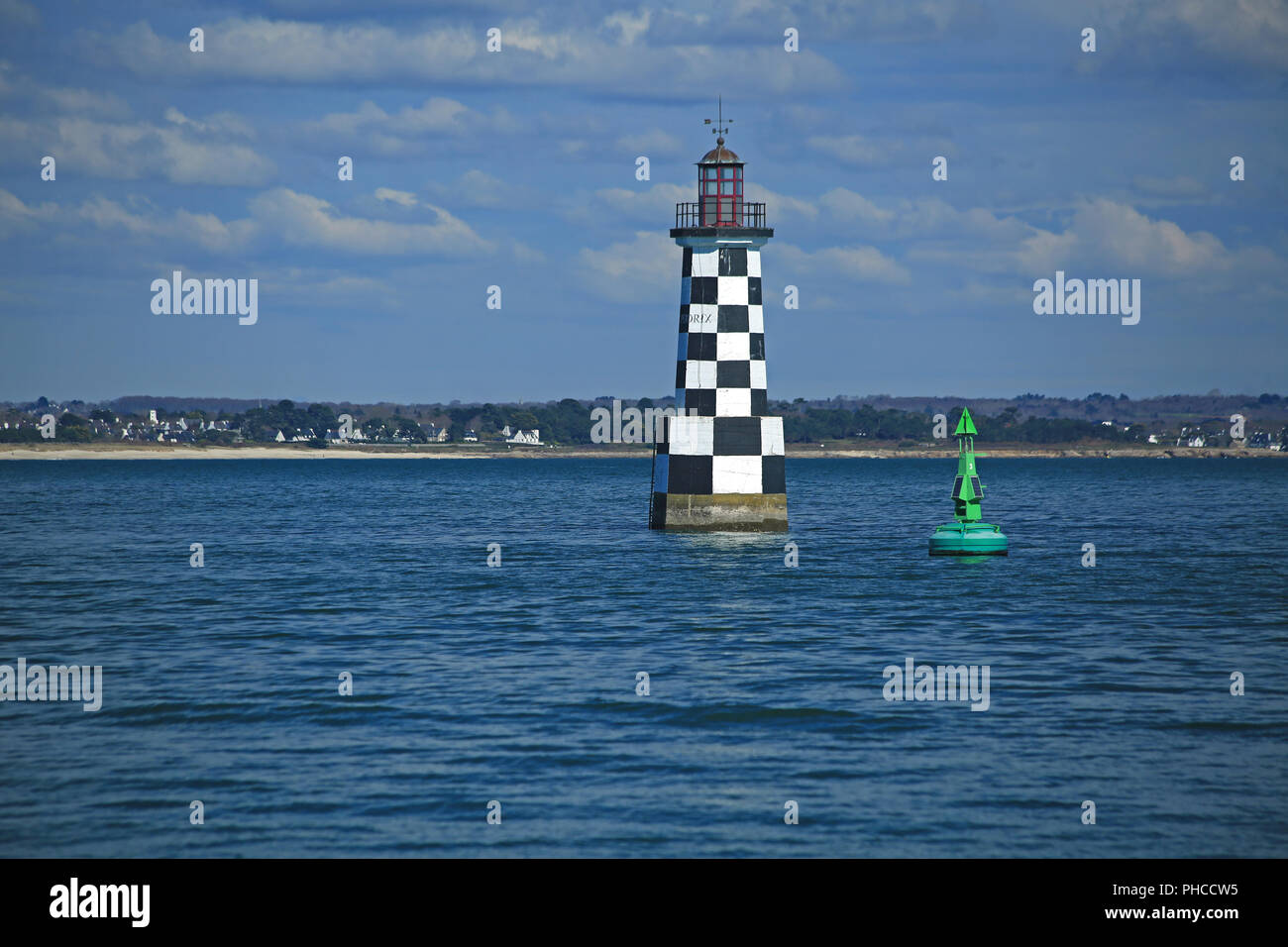 The lighthouse La Perdrix, Loctudy, Brittany, France Stock Photo - Alamy