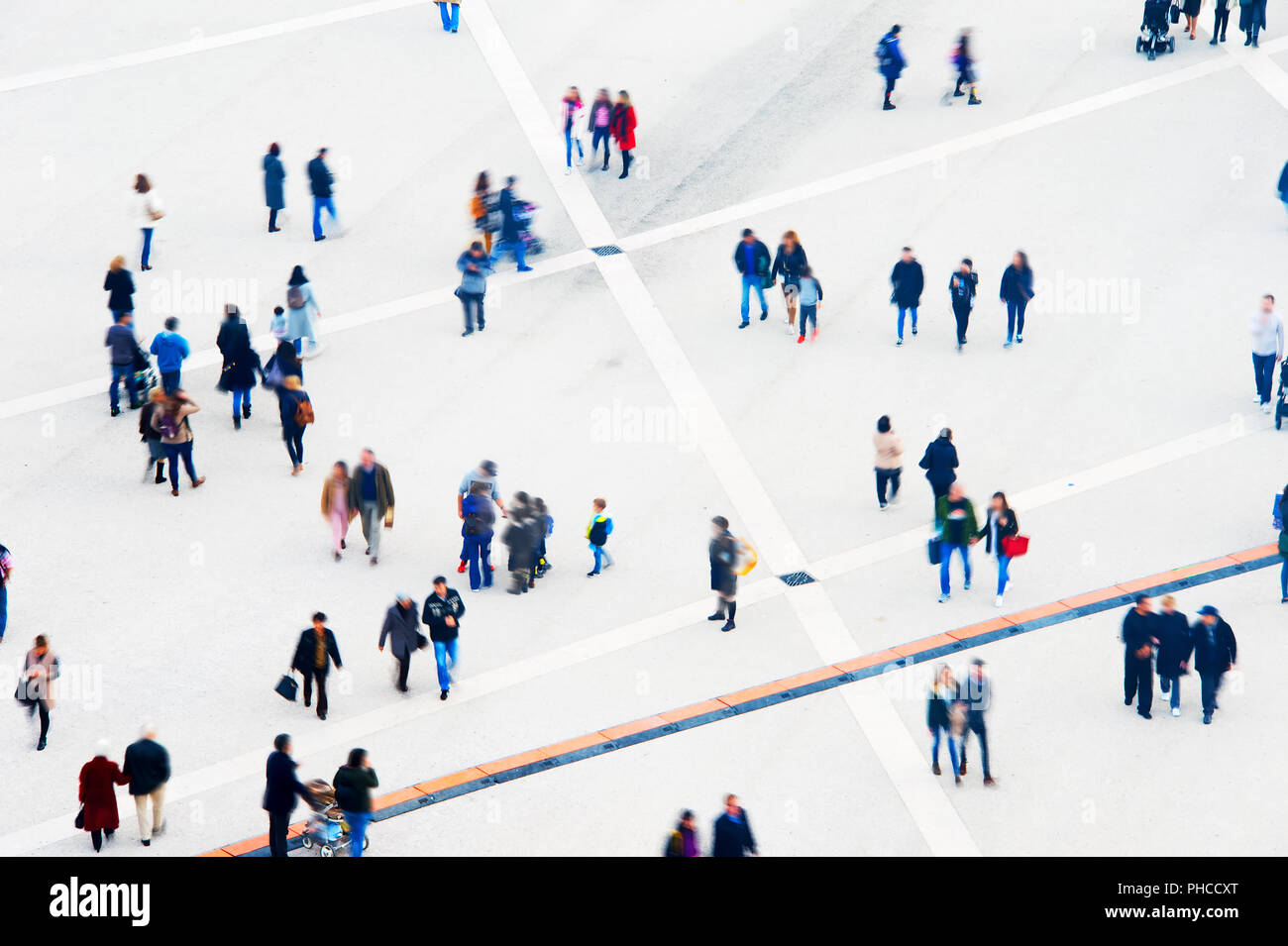 Business crowd aerial view hi-res stock photography and images - Alamy