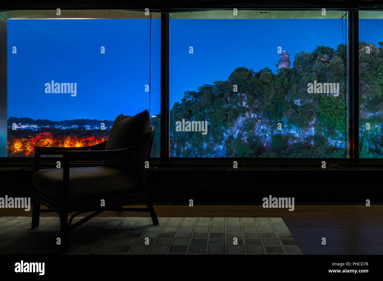 White lounge interior windows view hi-res stock photography and images ...