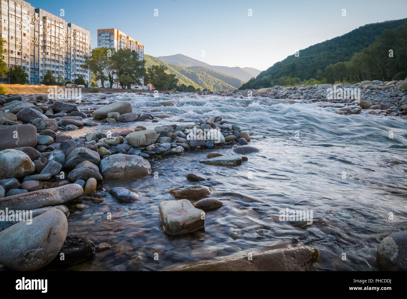Fast mountain river flows hi-res stock photography and images - Alamy