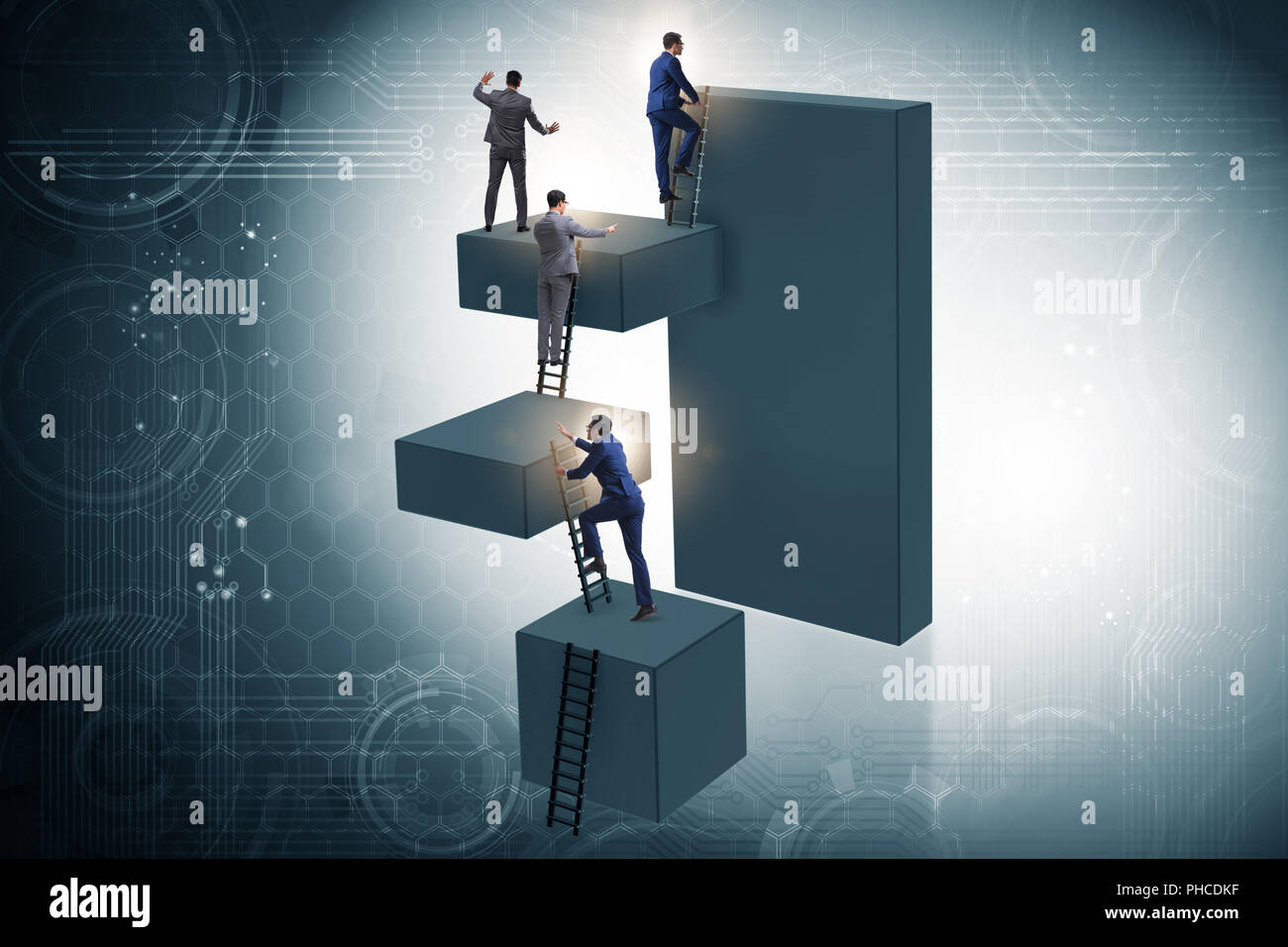 Businessman climbing blocks in hi-res stock photography and images - Alamy