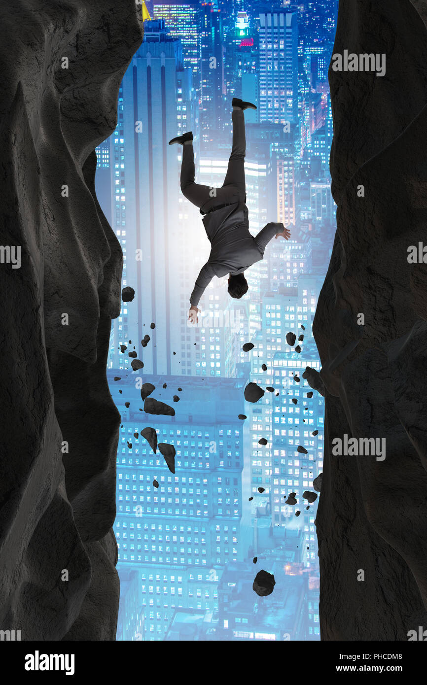 Businessman overcoming challenges in business concept Stock Photo - Alamy