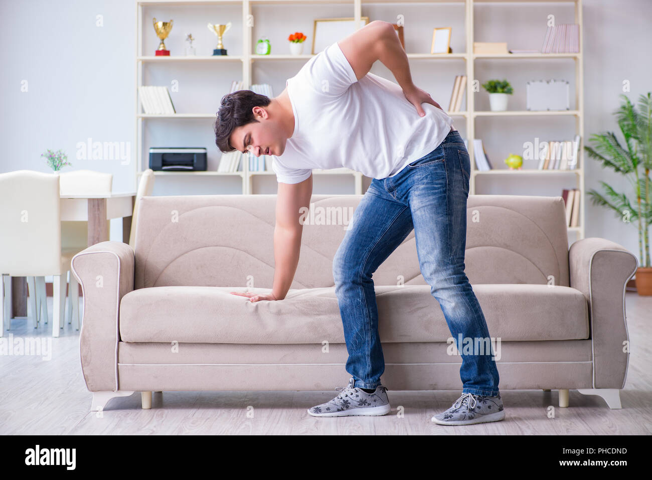 Man suffering from sick stomach and vomiting Stock Photo - Alamy