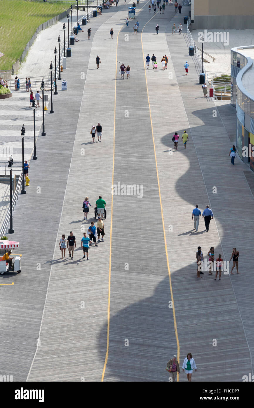People walking along the famous boardwalk, top view Stock Photo - Alamy