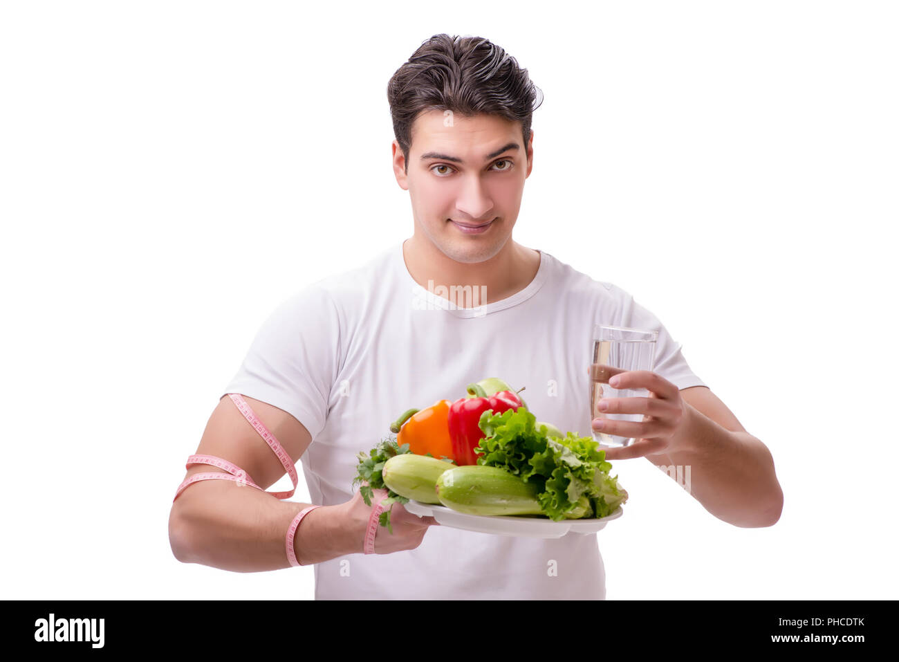 Man in healthy eating concept Stock Photo - Alamy