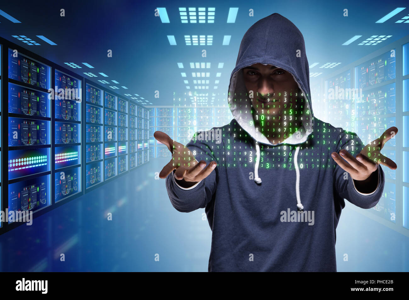 Hacker hacking corporate computer system hi-res stock photography and ...