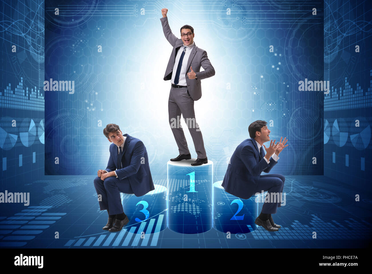 Businessman after successful transaction in business Stock Photo - Alamy