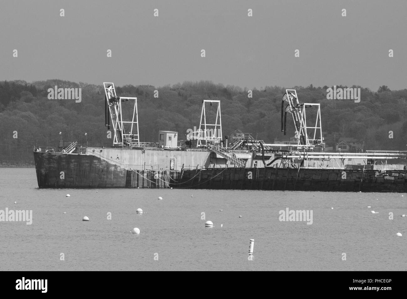 shipping pier in maine Stock Photo - Alamy