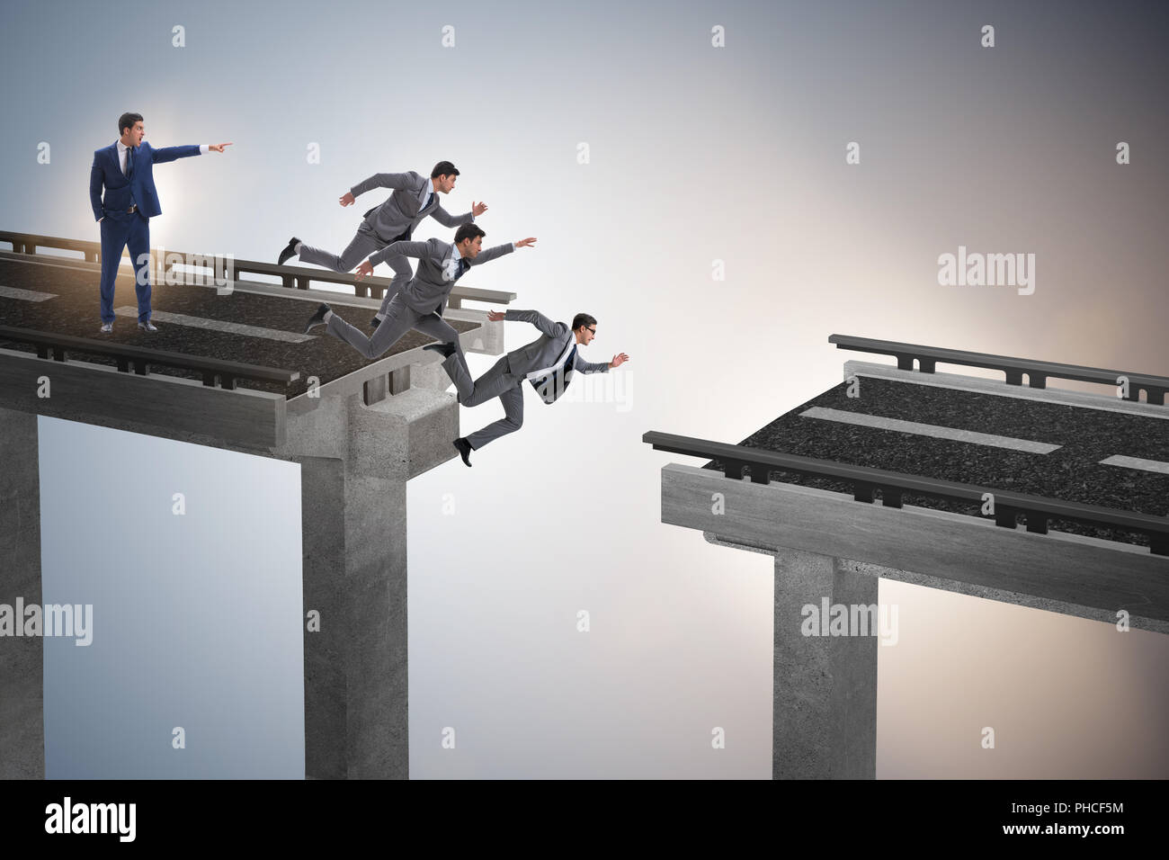 Boss businessman giving wrong instruction to team Stock Photo - Alamy