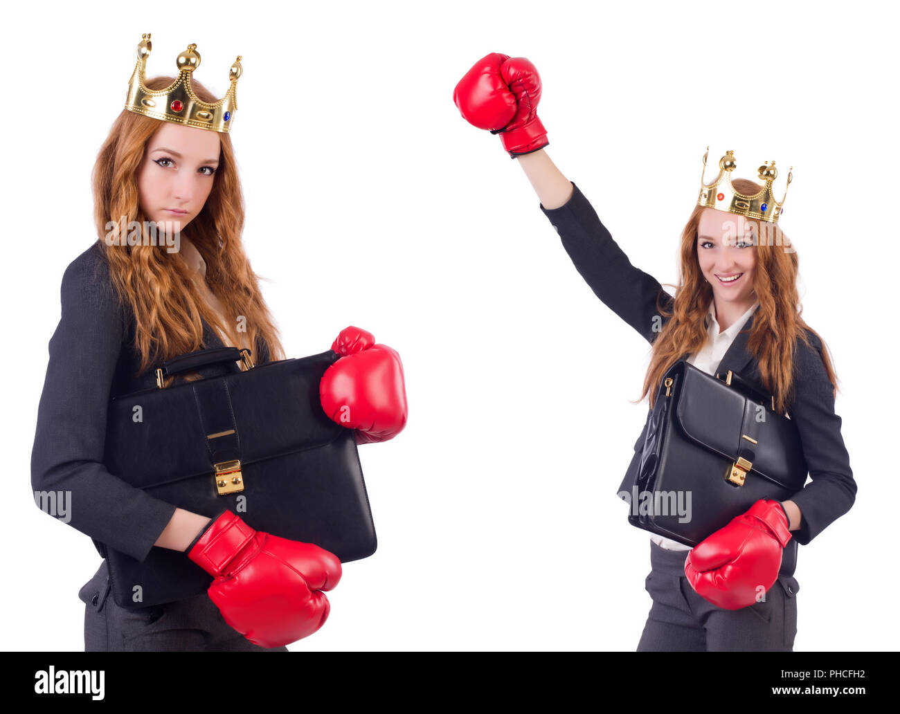 Woman queen boxing gloves hi-res stock photography and images - Alamy