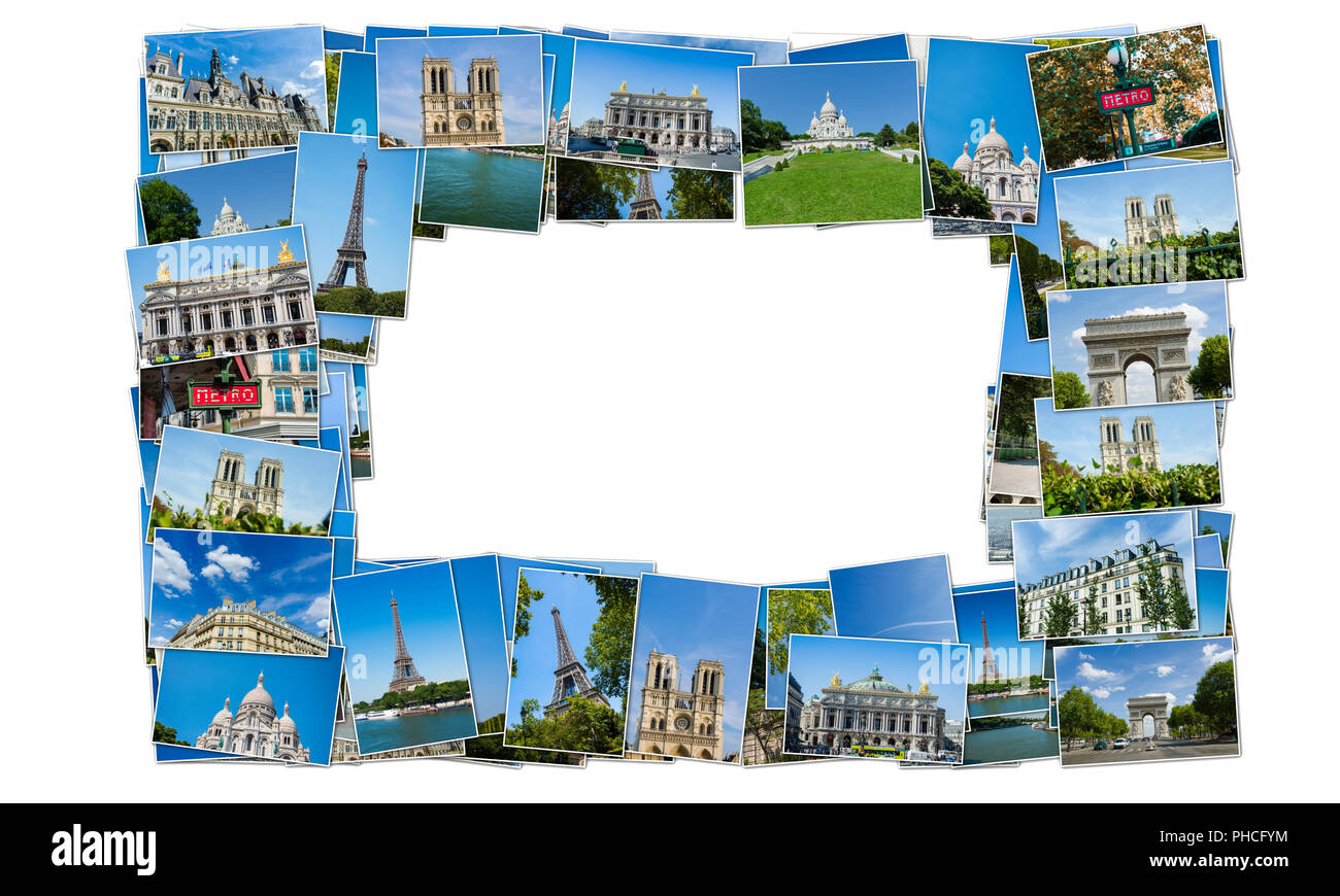 Collage of paris photos collection Stock Photo - Alamy