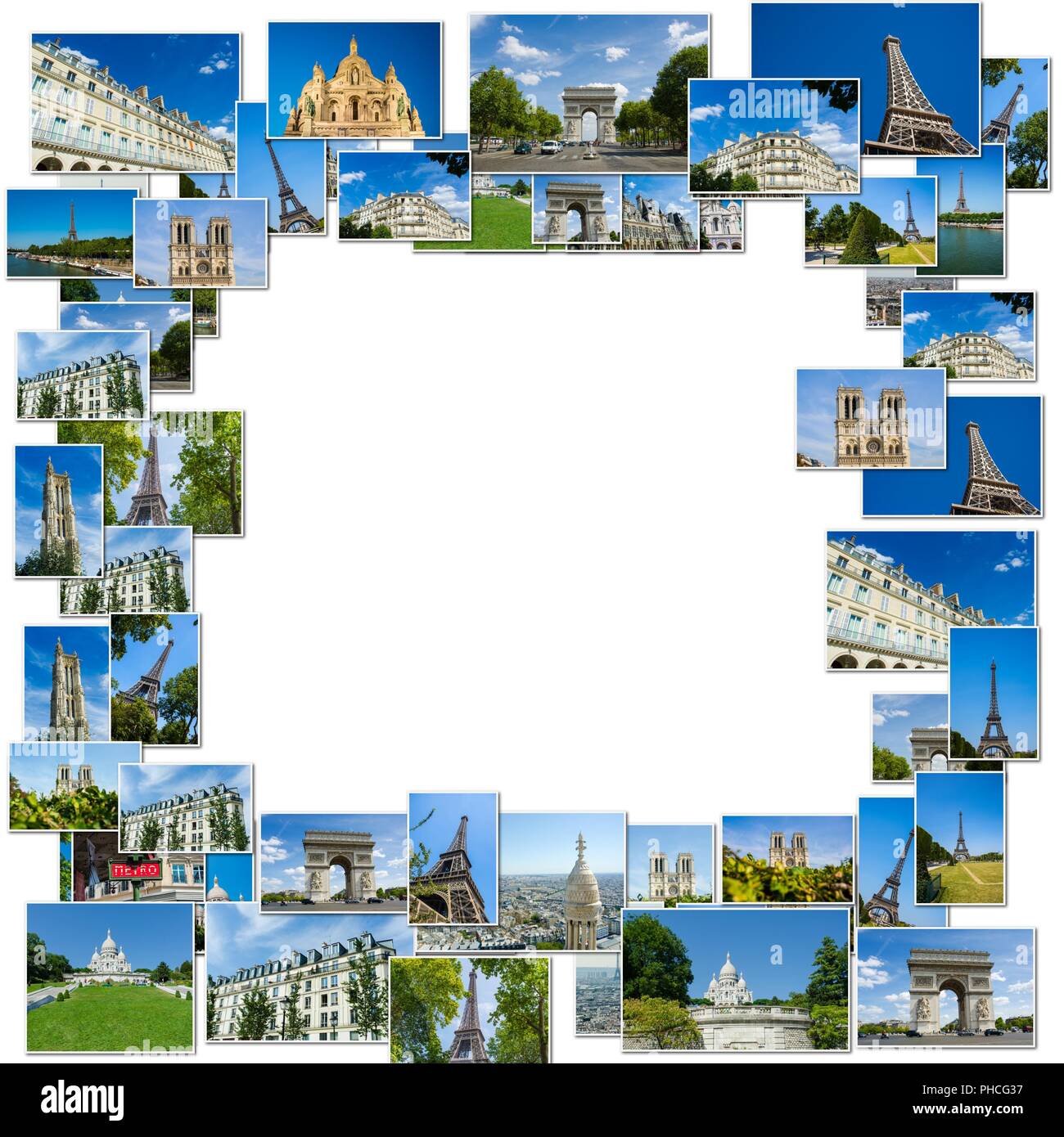 Collage of paris photos collection Stock Photo - Alamy