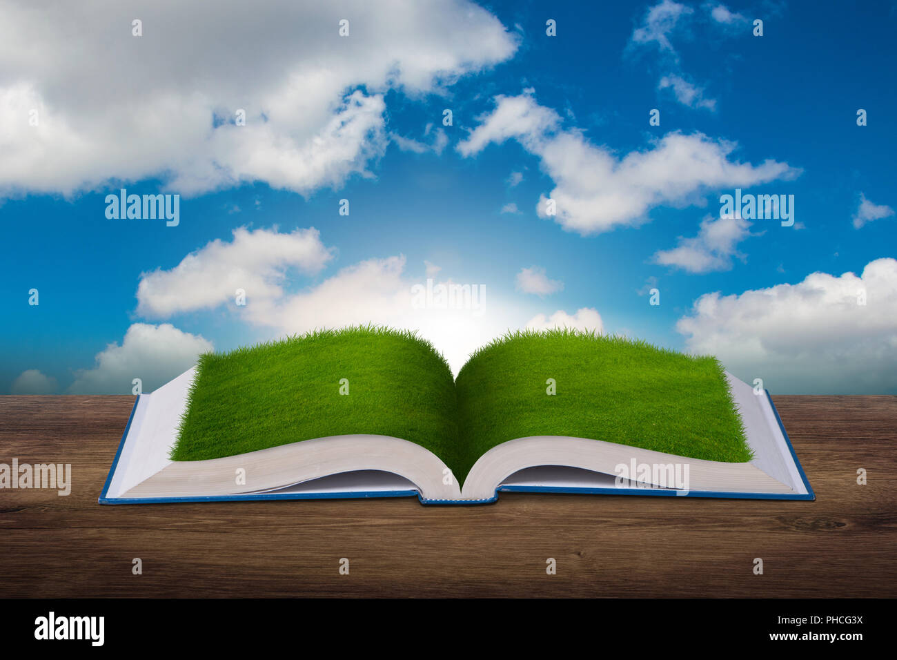 Open book in paper recycling concept - 3d rendering Stock Photo - Alamy