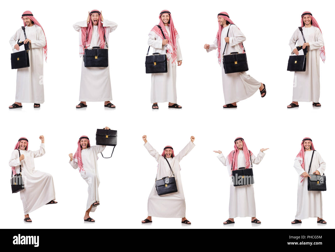 Arab man isolated on white background Stock Photo - Alamy