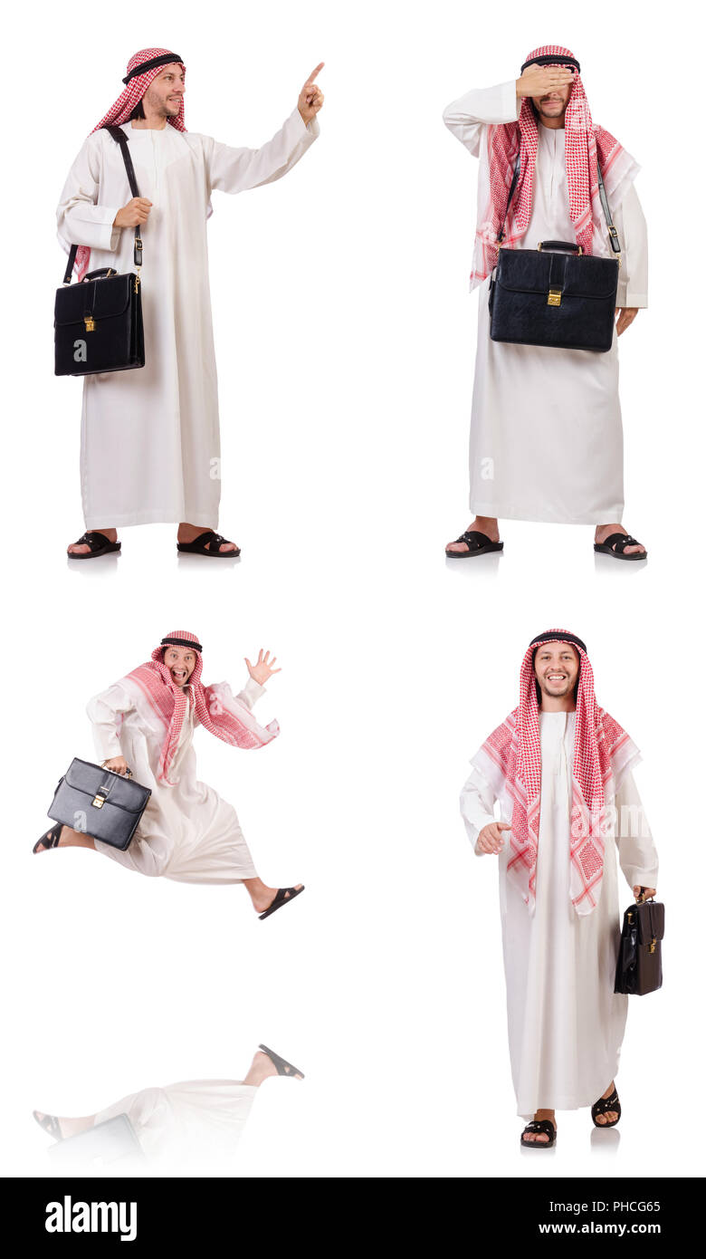 Arab man isolated on white background Stock Photo - Alamy