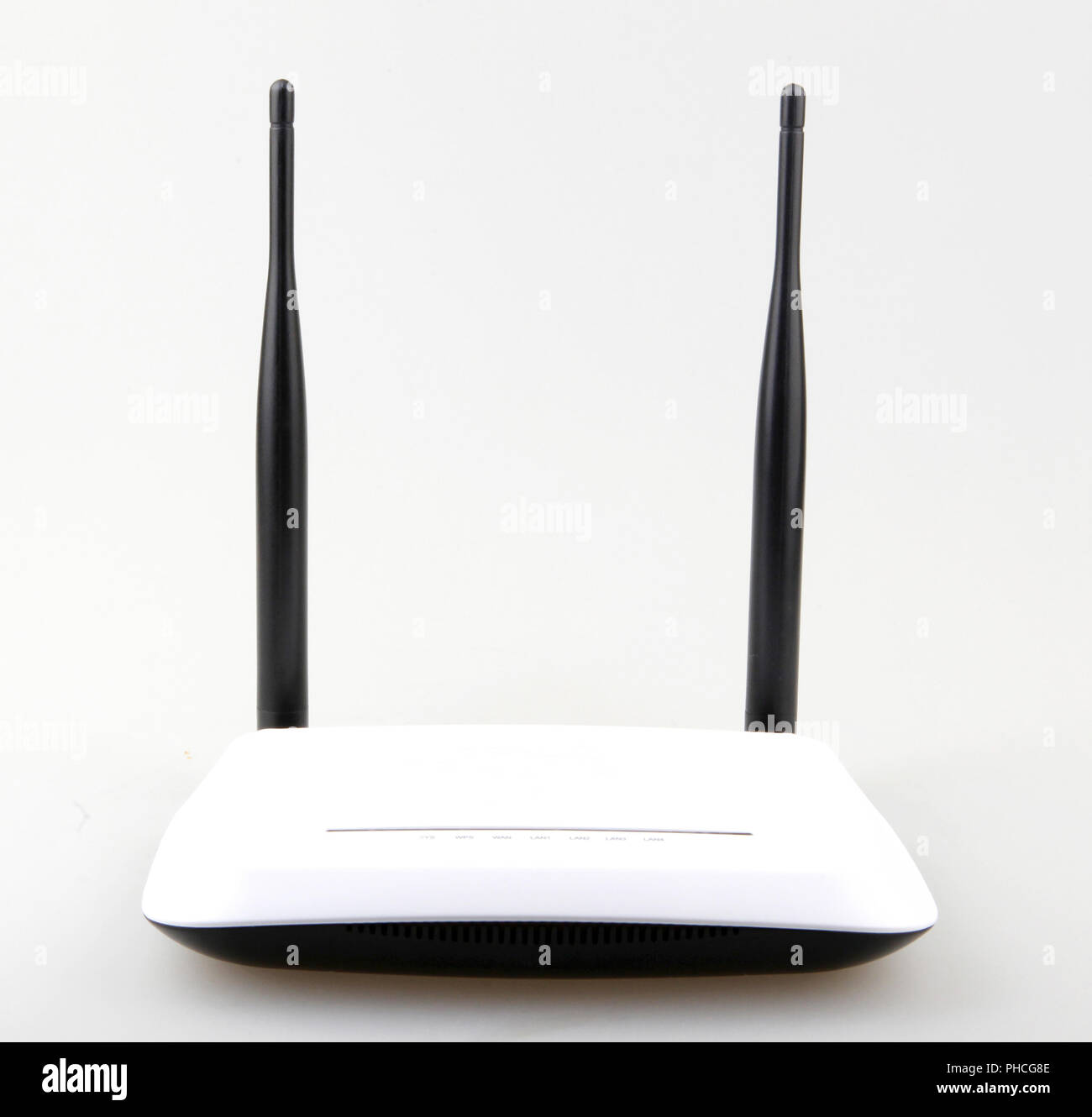 Wireless Router Isolated On White Background Stock Photo - Alamy