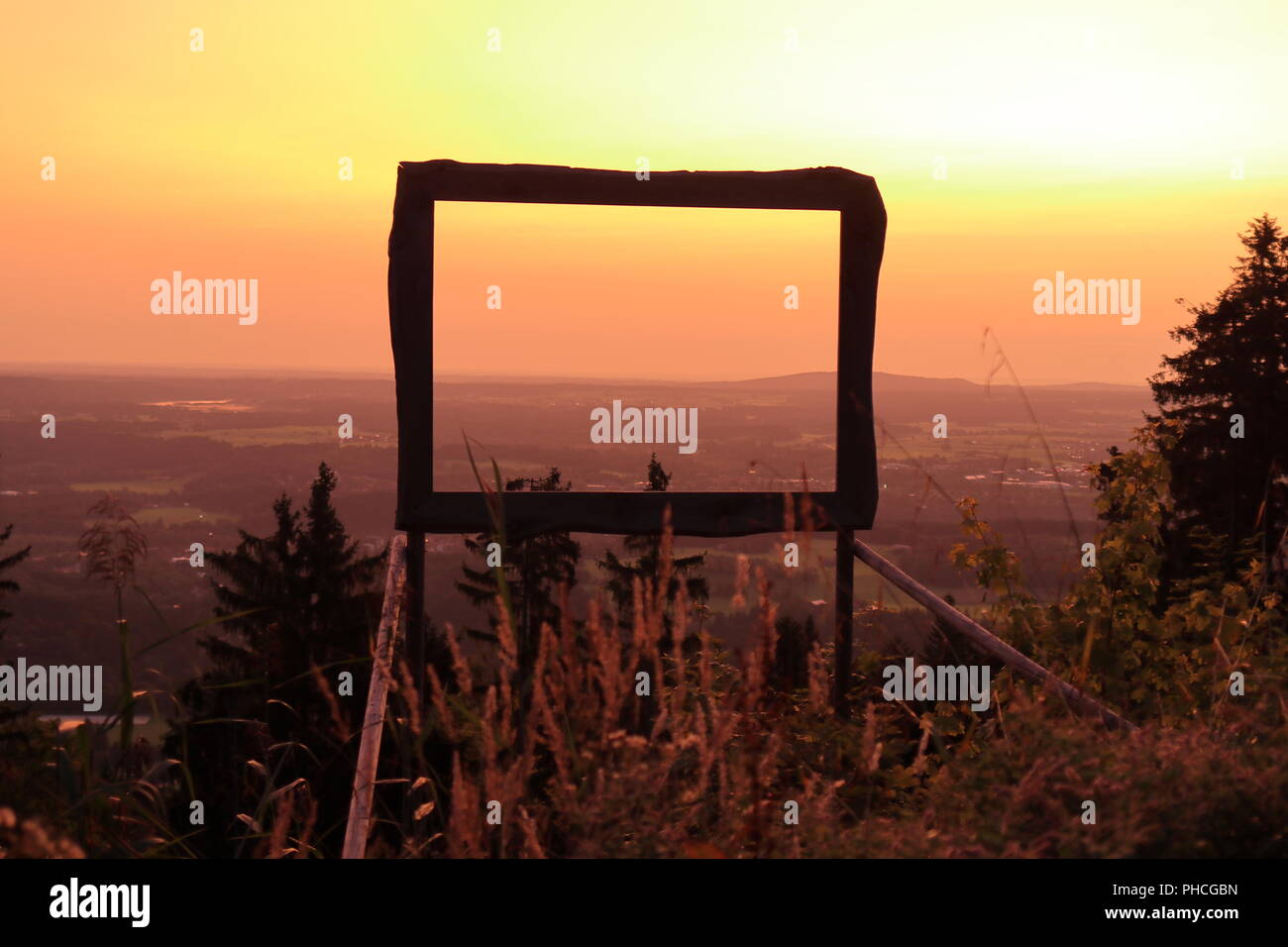 morning sunrise with frame Stock Photo - Alamy