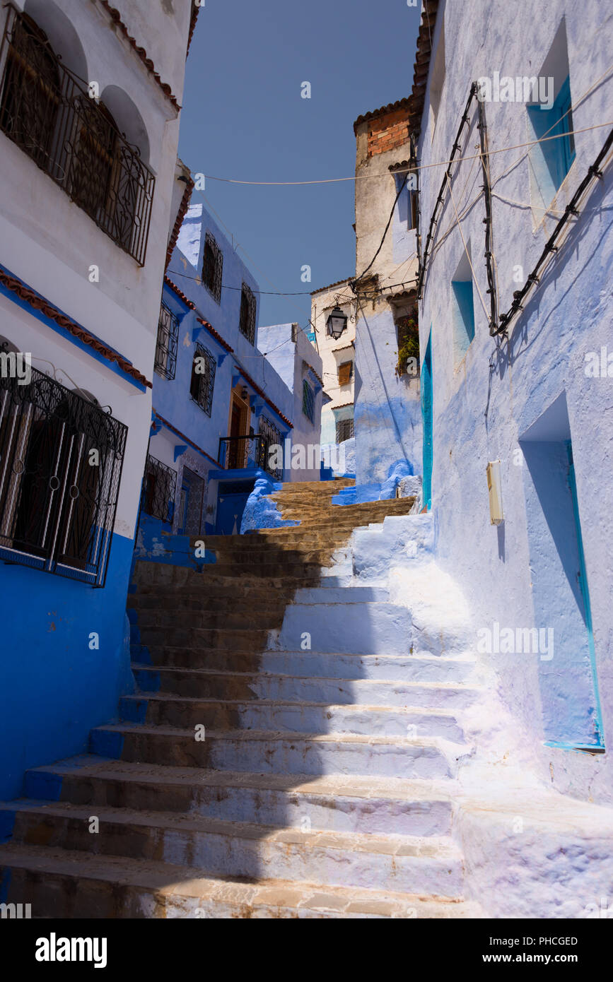 stairs in chefchaouen Stock Photo - Alamy