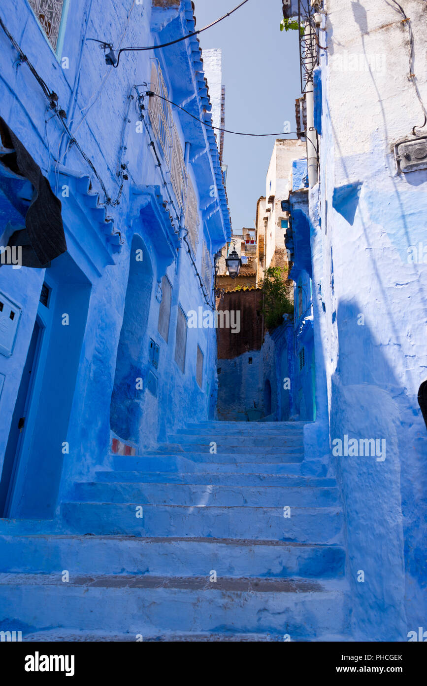 stairs in chefchaouen Stock Photo - Alamy