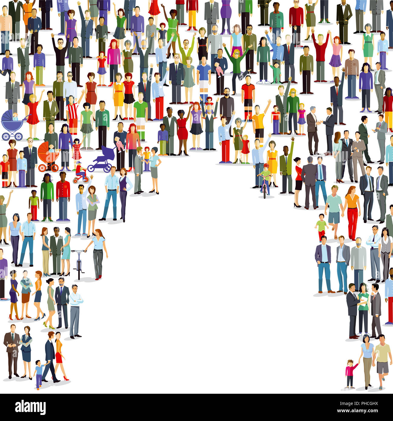 Large group of people and crowd Stock Photo - Alamy