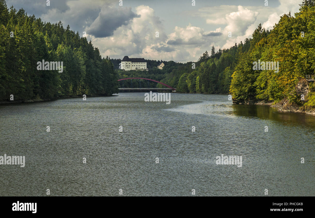The Burgk castle at the Saale river Stock Photo - Alamy
