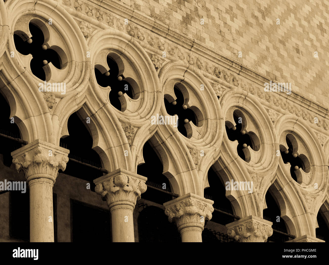 Venice, Italy - Columns perspective Stock Photo - Alamy