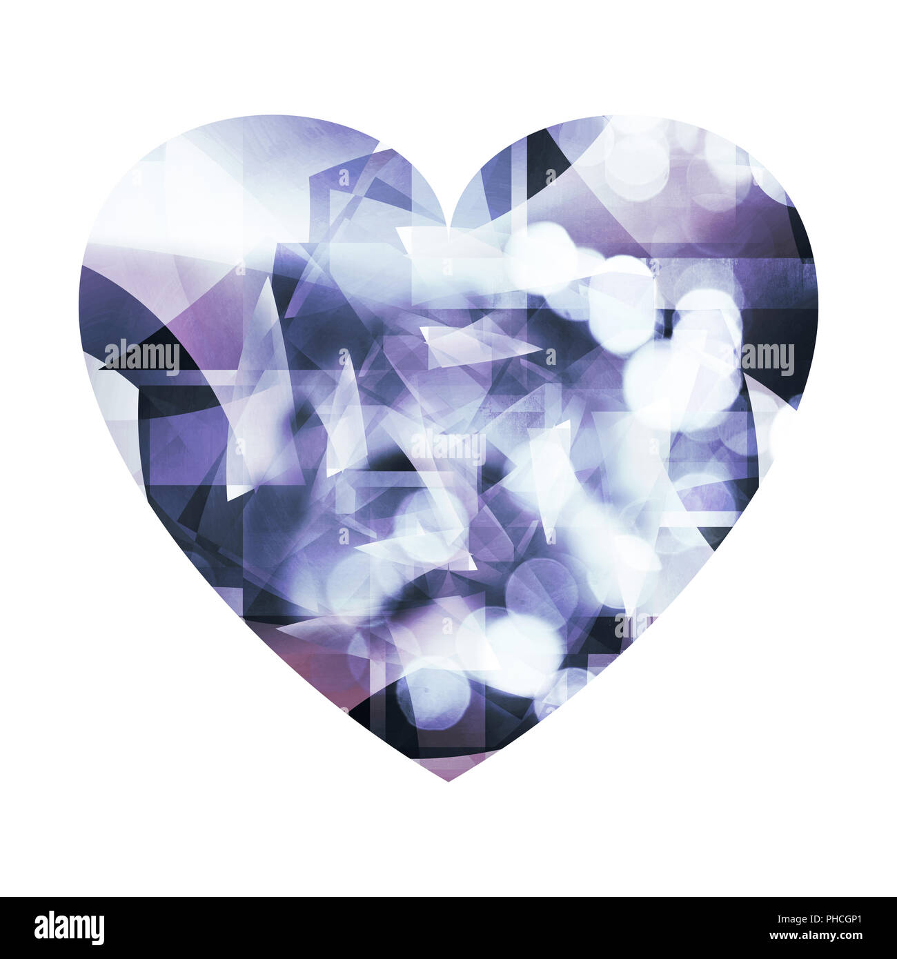 gem heart symbol on white background Stock Photo - Alamy